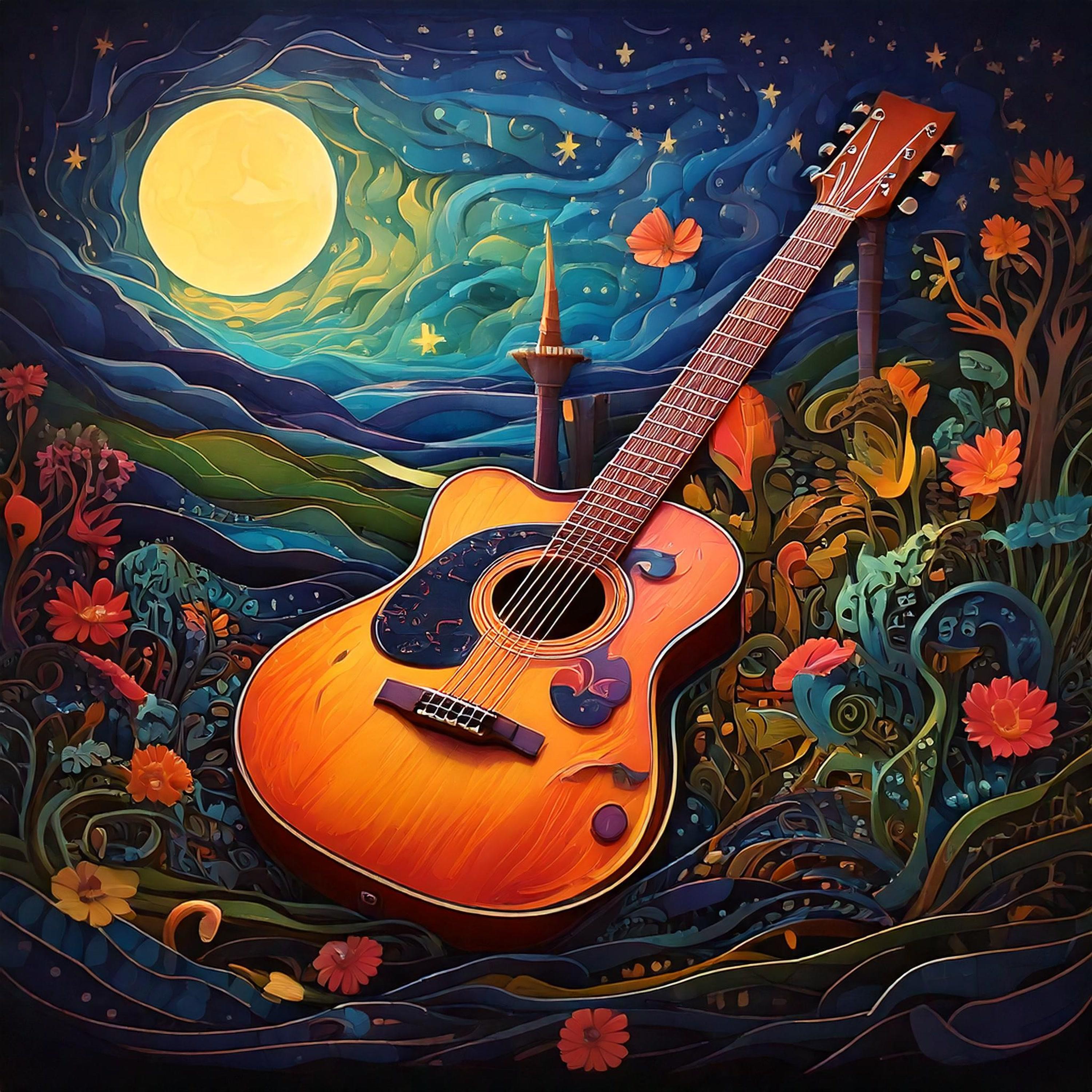 Sleepy Guitar Touch - Relaxing Guitar Music Ambience/Sleepy Night Music ...