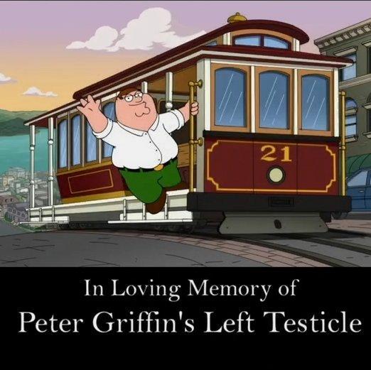 S15E04 In Loving Memory of Peter Griffin's Left Testiicle - Family Guy ...