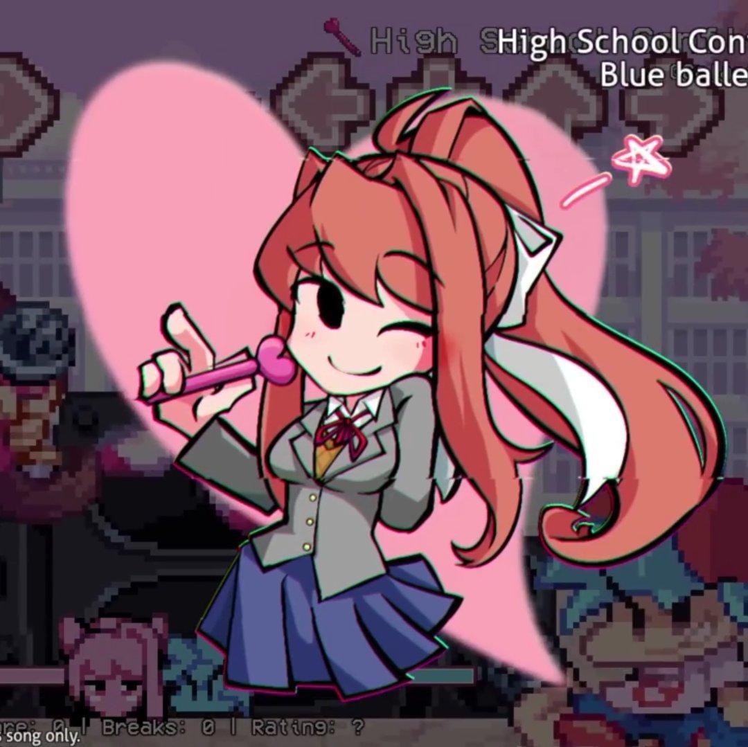 Pixel Cutscene FNF Doki Doki Takeover Plus Mod - FNF Doki Doki Takeover ...