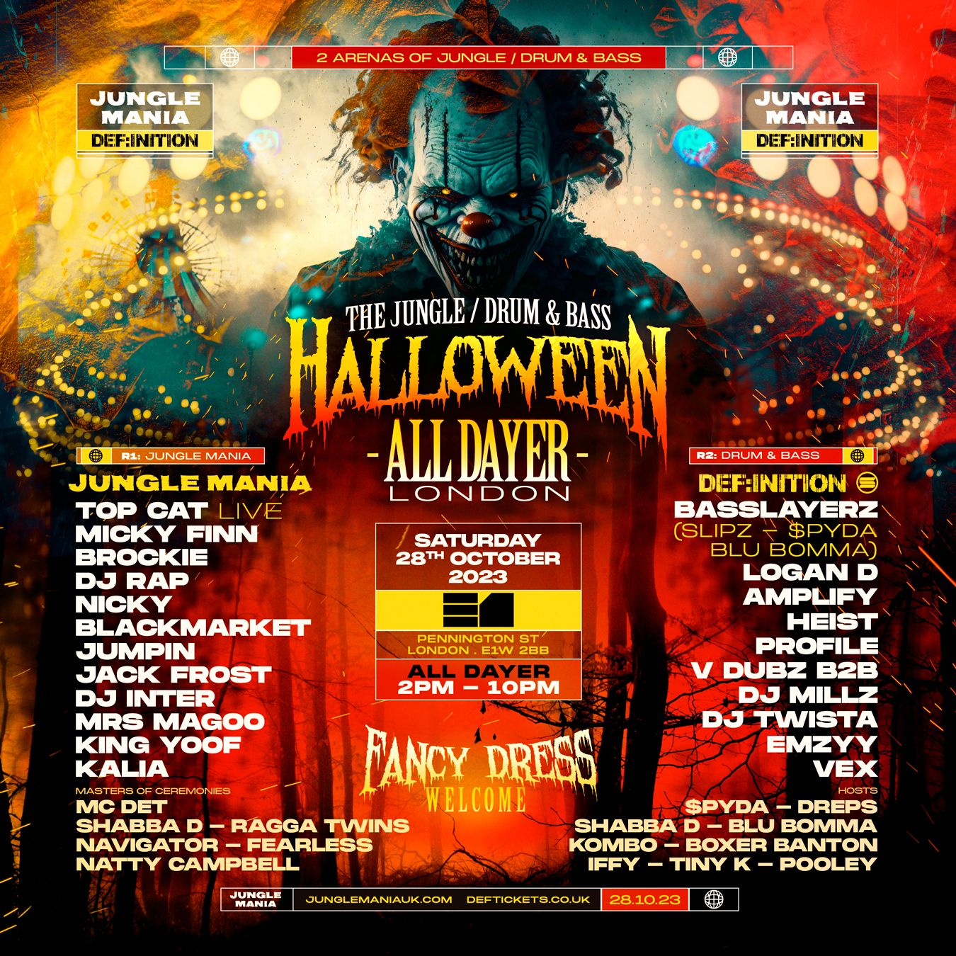 Basslayerz - Jungle Mania + Definition Halloween 2023 - Drum & Bass ...