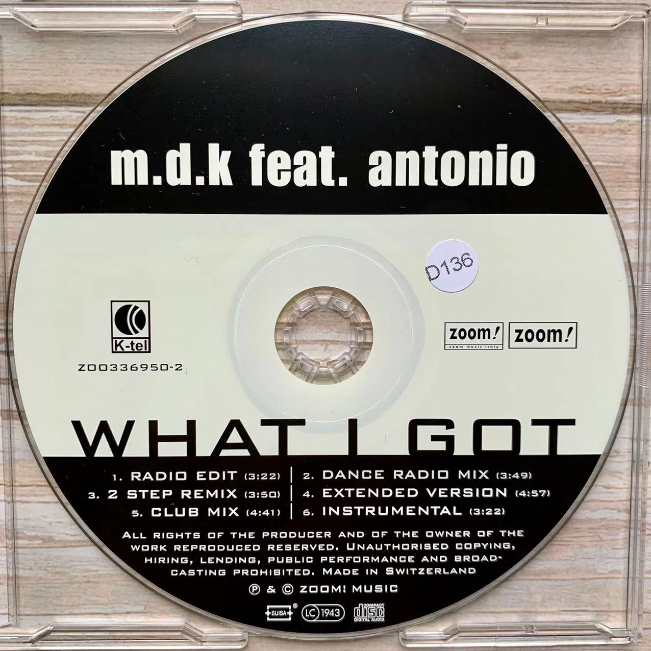 M.D.K feat. Antonio - What I Got (Dance Radio Mix) - Discogs Music ...